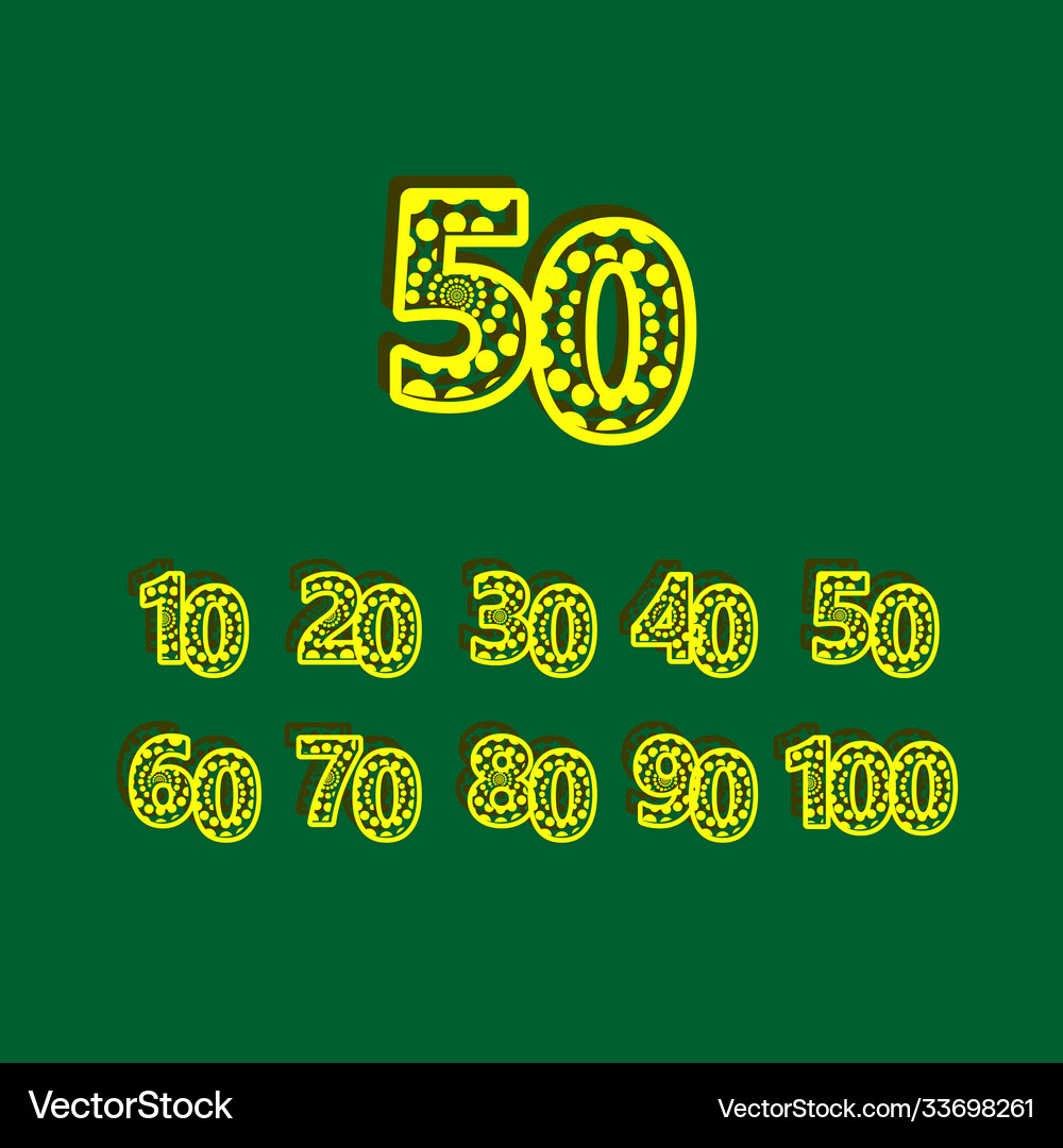 50 anniversary celebration bubble yellow number Vector Image