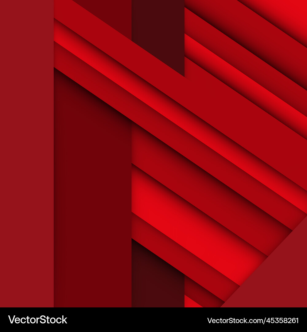 Abstract geometric background of red stripes Vector Image