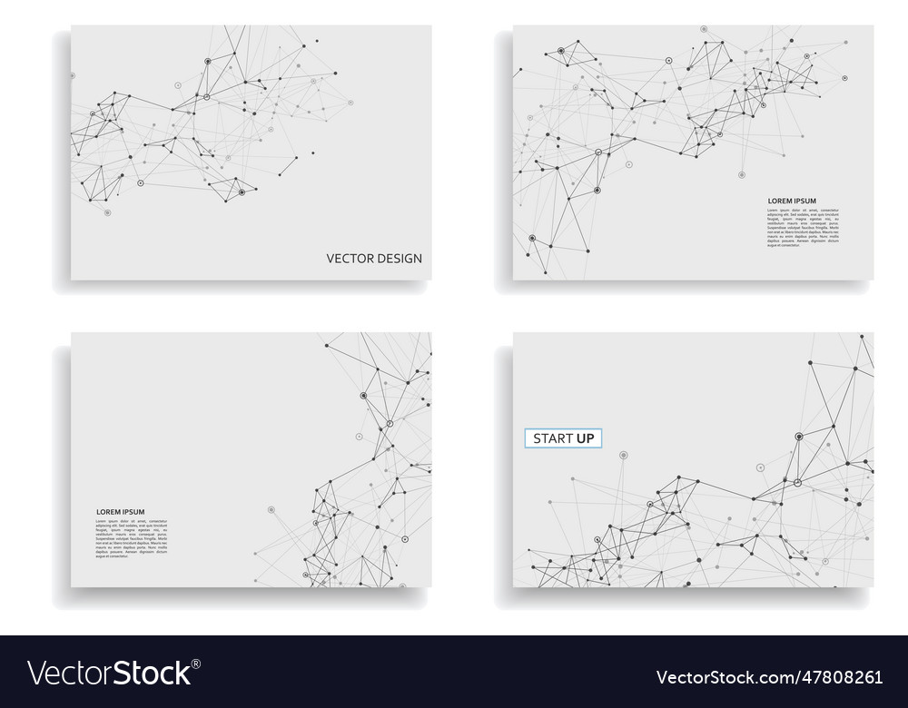 Abstract Molecular Structure Cover Royalty Free Vector Image
