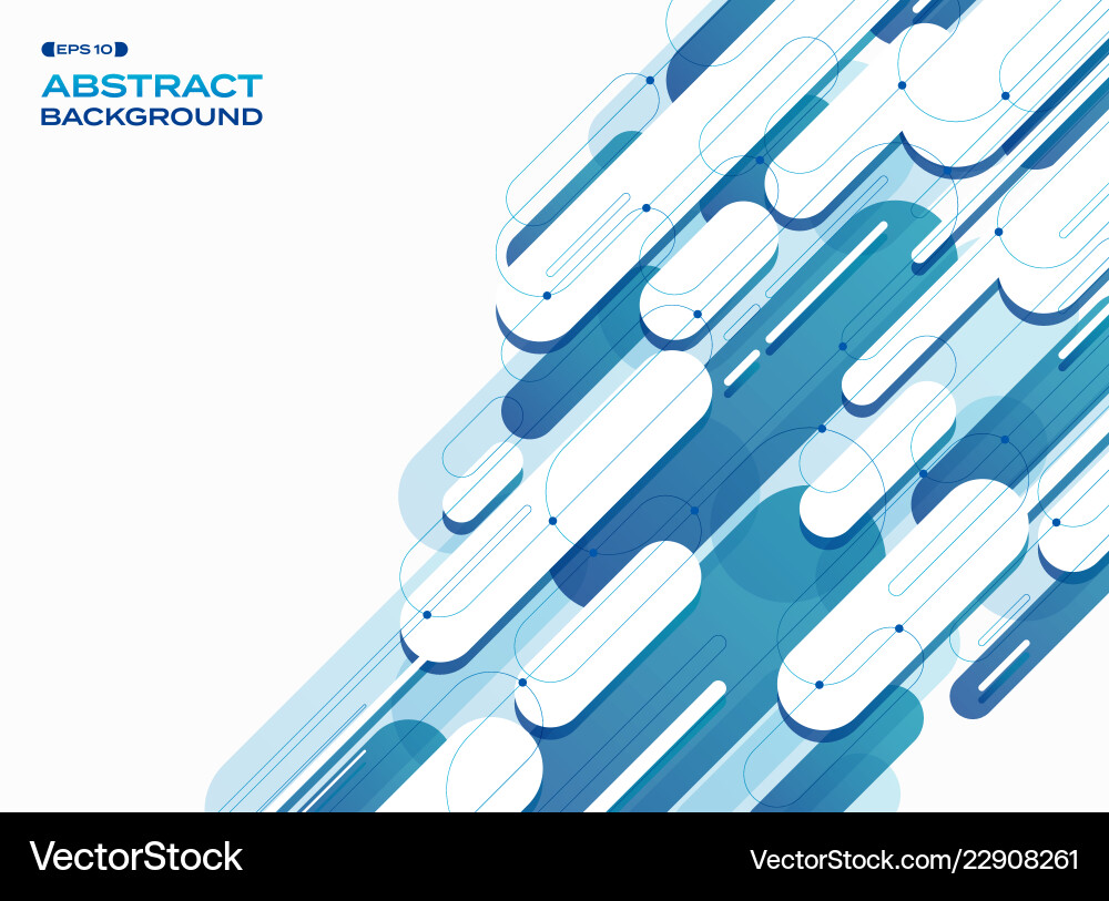 Abstract of gradient blue stripe ellipse lines Vector Image