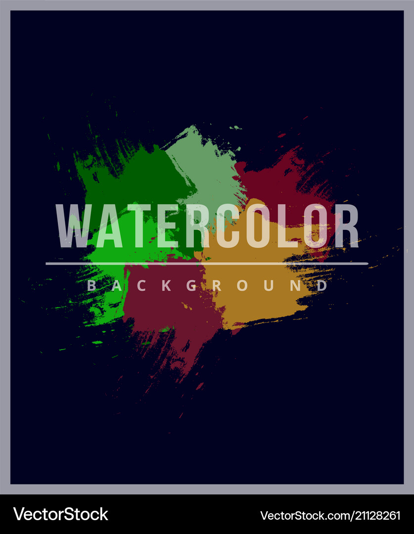 Banner with watercolor splashes Royalty Free Vector Image