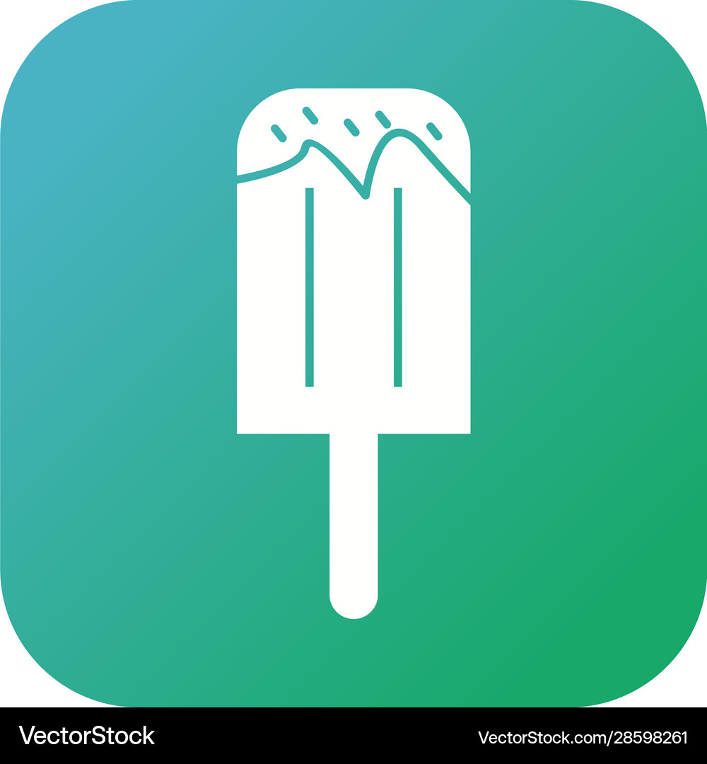 Beautiful ice lolly glyph icon Royalty Free Vector Image