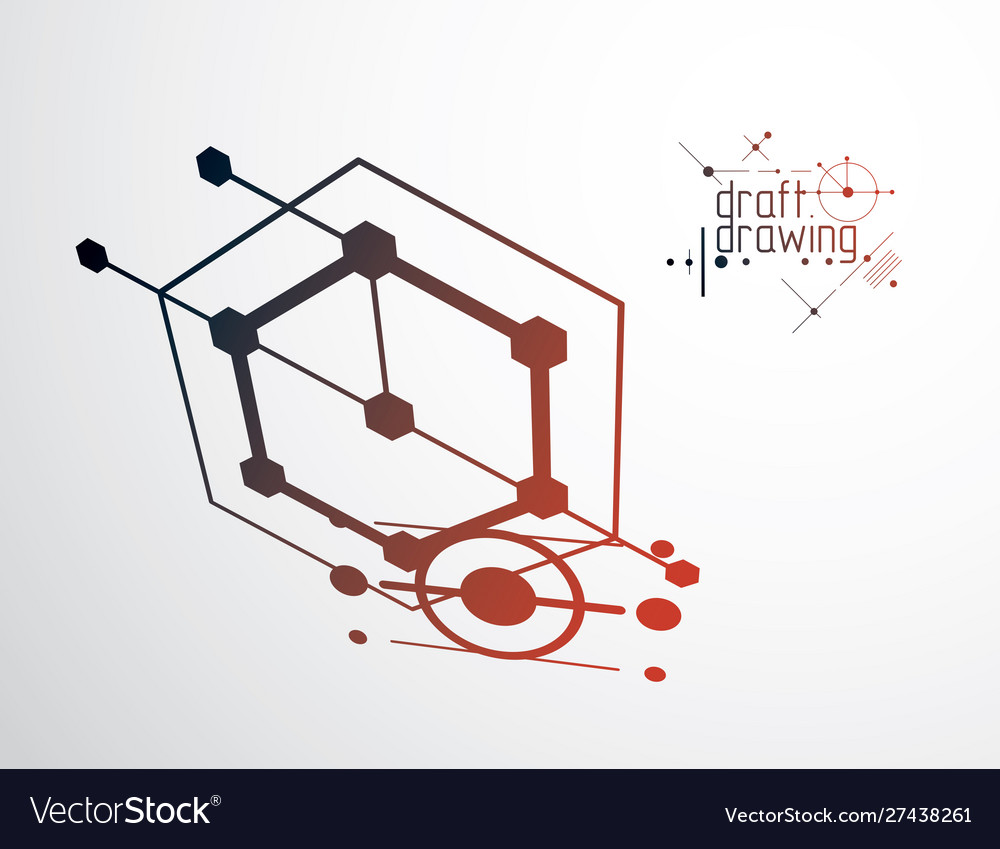 Mechanical engineering technology abstract Vector Image