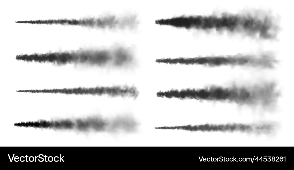 Realistic missile or bullet trail airplane Vector Image