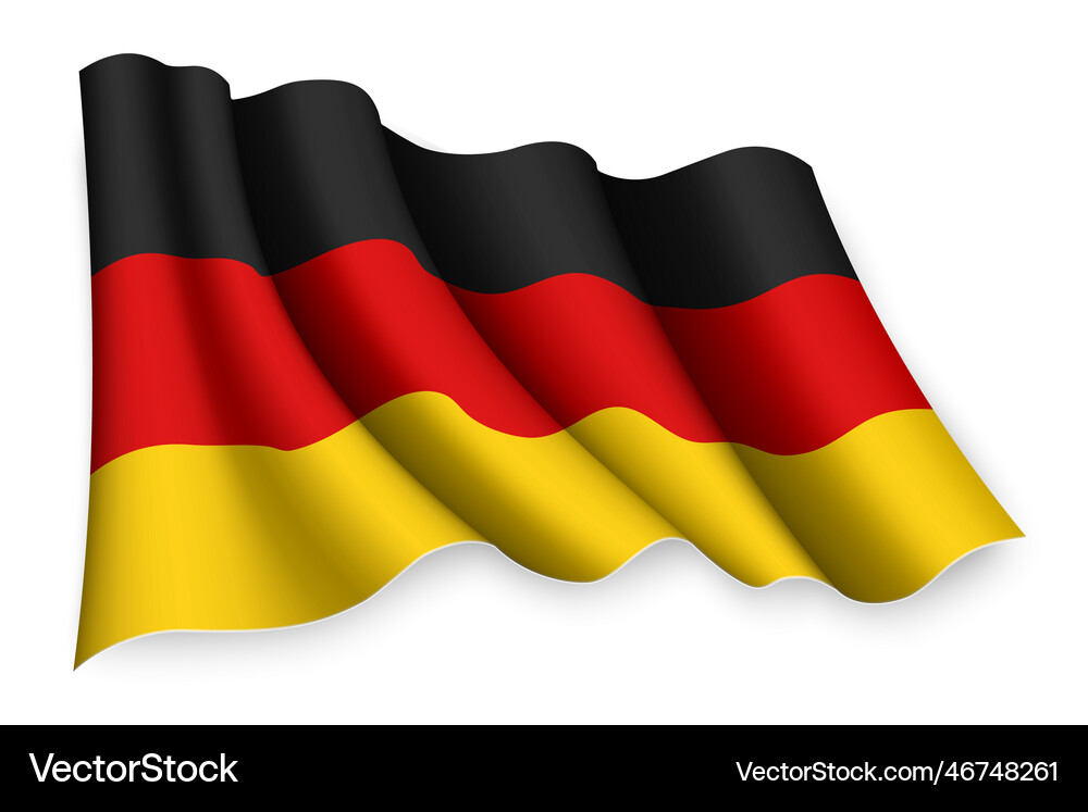 Realistic waving flag Royalty Free Vector Image