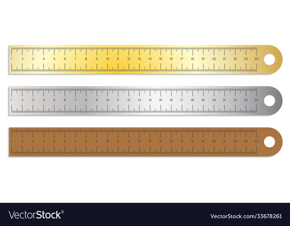 Ruler With Centimeter And Millimeter Scale Vector Image