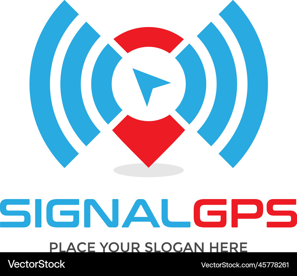 Signal gps logo template this design use wifi Vector Image