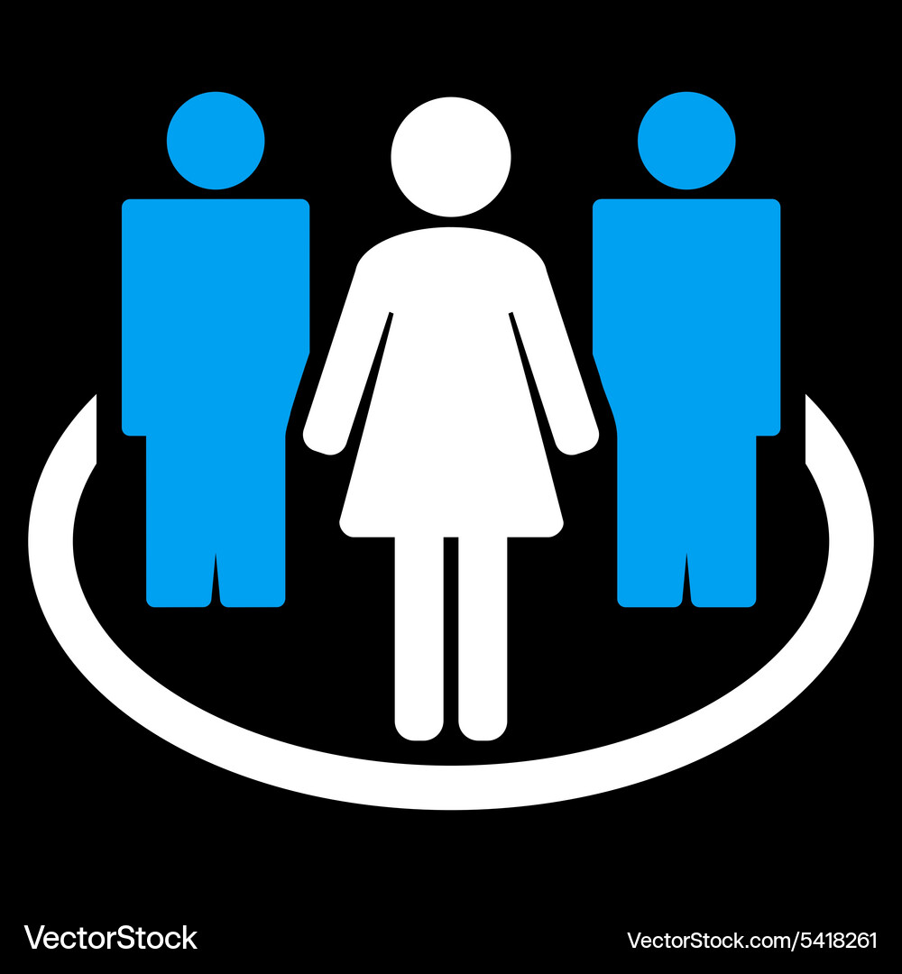 Society icon from business bicolor set Royalty Free Vector