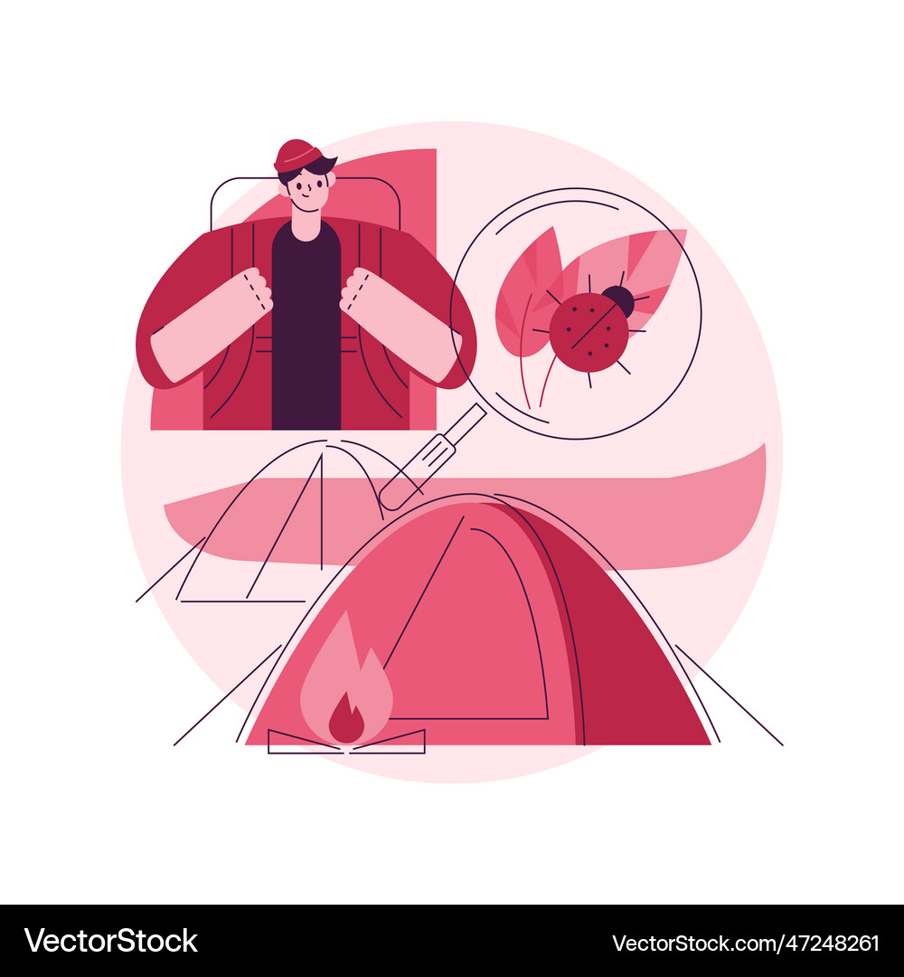 Summer camp abstract concept Royalty Free Vector Image