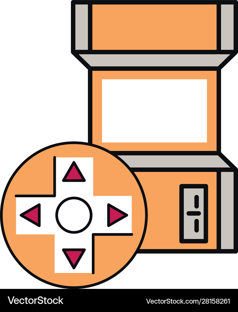 Video game retro machine icon Royalty Free Vector Image