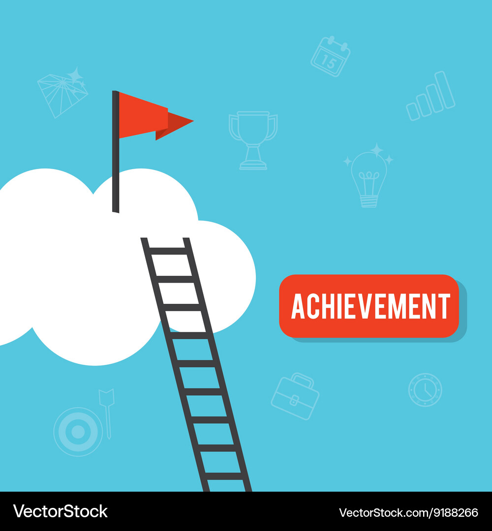 Achievement design success icon colorful Vector Image
