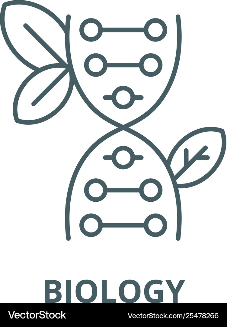 Biology line icon linear concept outline Vector Image
