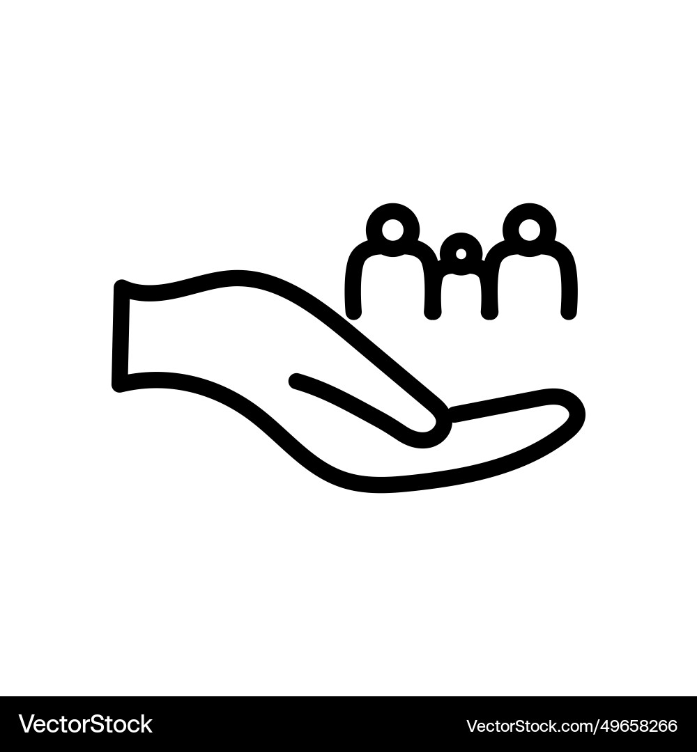 Charity give line icon logo image Royalty Free Vector Image
