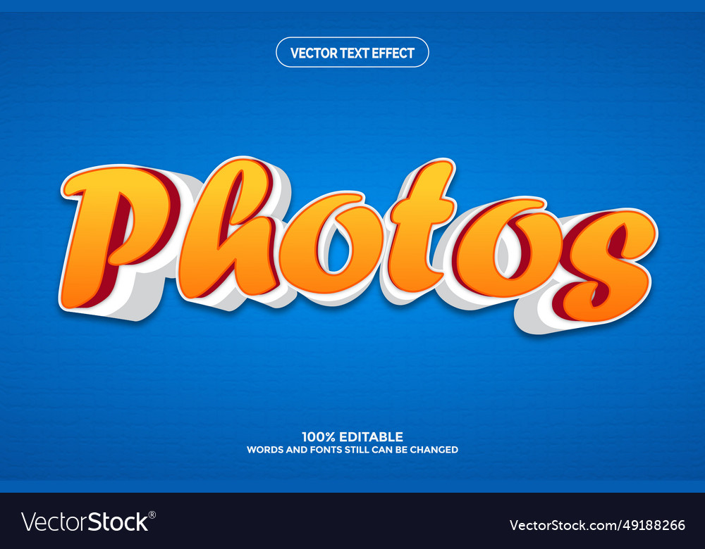 Editable 3d Text Effect Styles Royalty Free Vector Image
