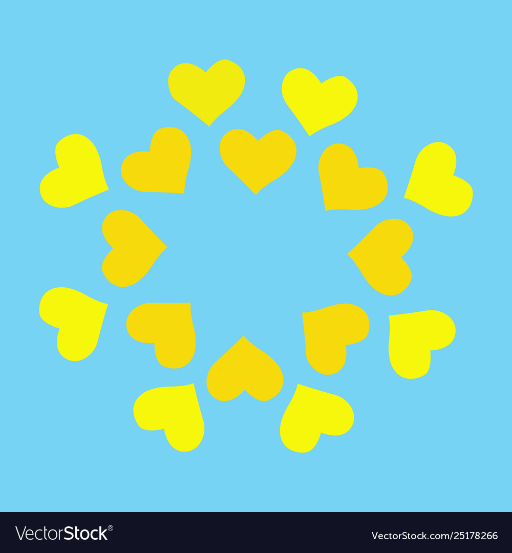 Heart shapes in different colors for valentines Vector Image