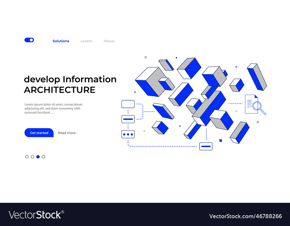 Information architecture project development Vector Image