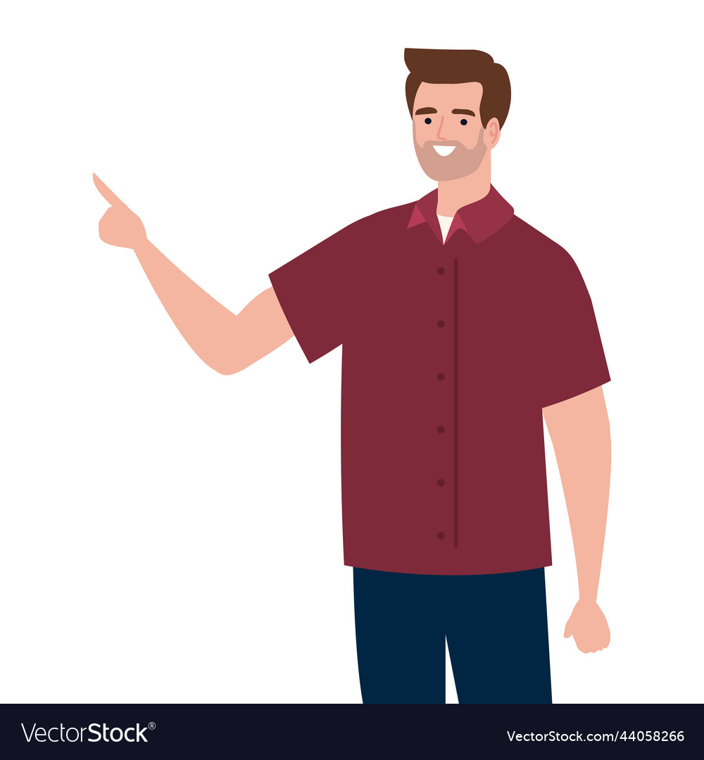 Male teacher indexing Royalty Free Vector Image