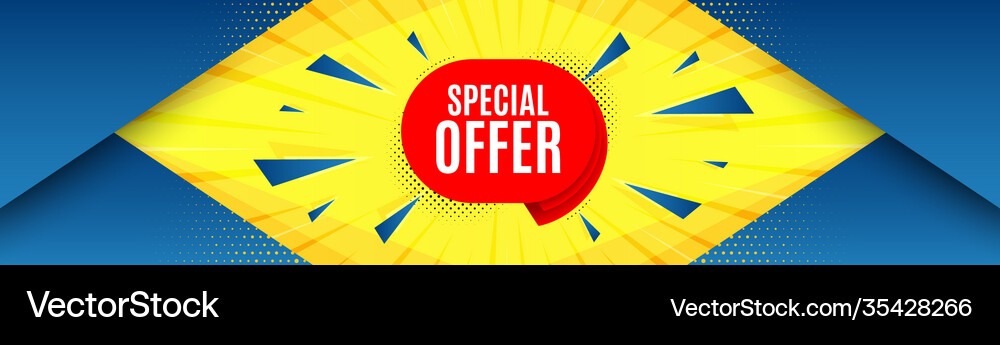Special offer banner discount sticker shape Vector Image