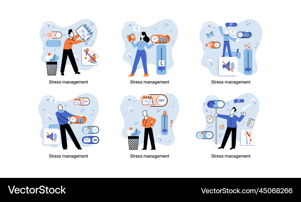 Stress management abstract metaphor pressure Vector Image