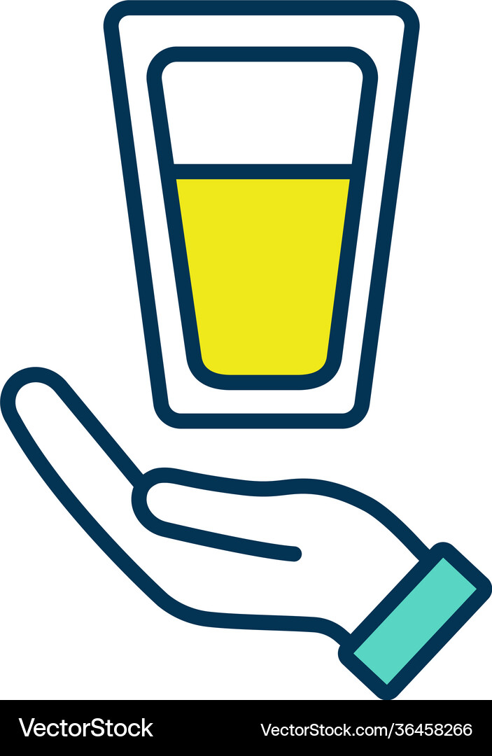 Urine therapy rgb color icon Royalty Free Vector Image