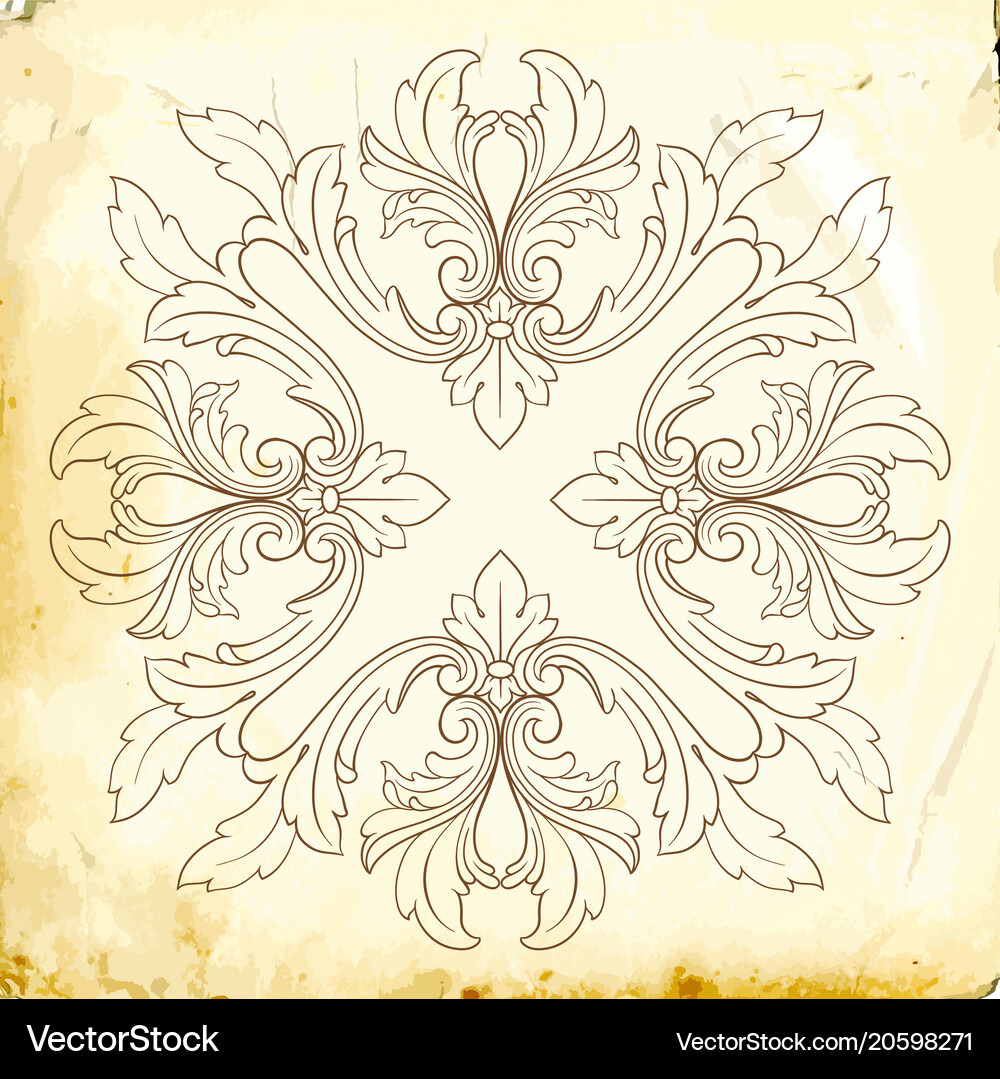 Baroque of vintage elements for design Royalty Free Vector