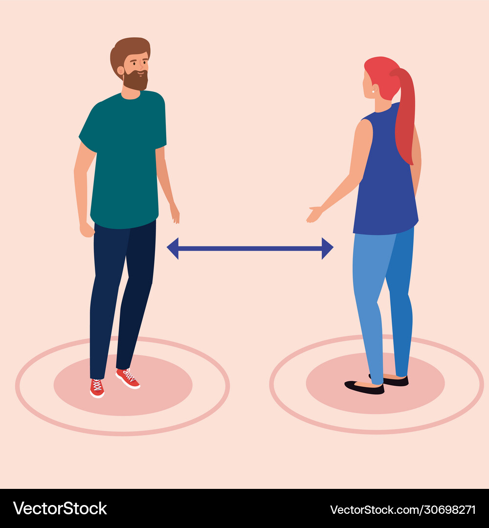 Campaign social distancing for covid19 19 Vector Image