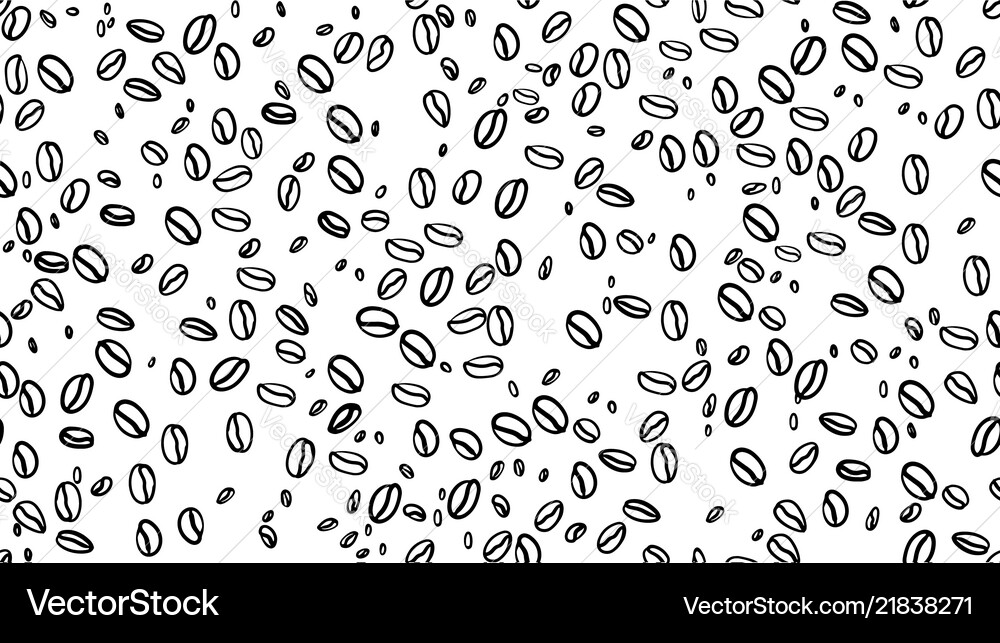 Coffee bean pattern including seamless on white Vector Image