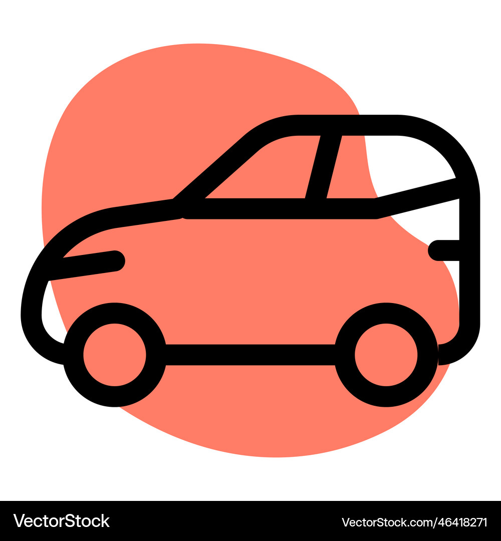 Compact car medium or small family vehicle Vector Image