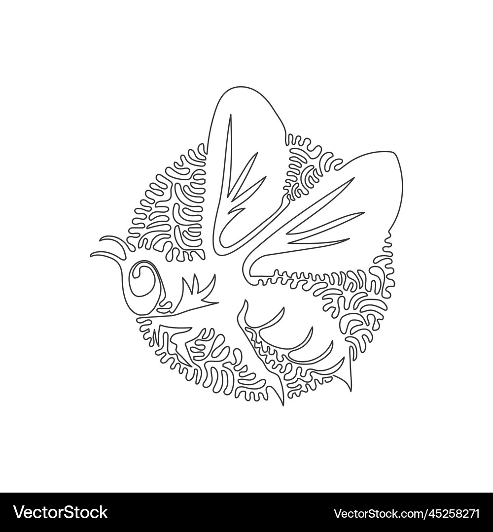 Continuous curve one line drawing of flying bee Vector Image