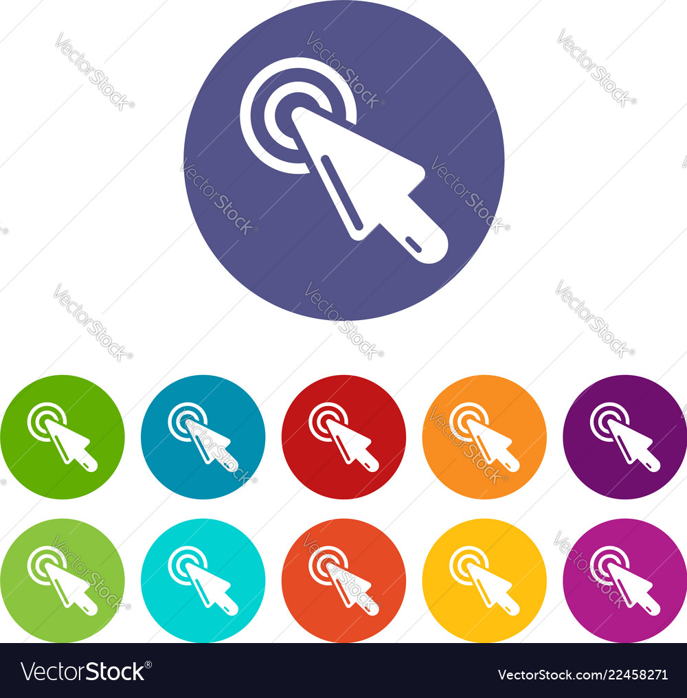 Cursor clicking icon simple black style Royalty Free Vector