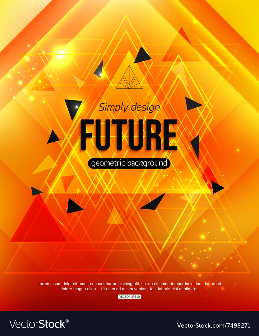 Future Background template for creating Flyer Vector Image