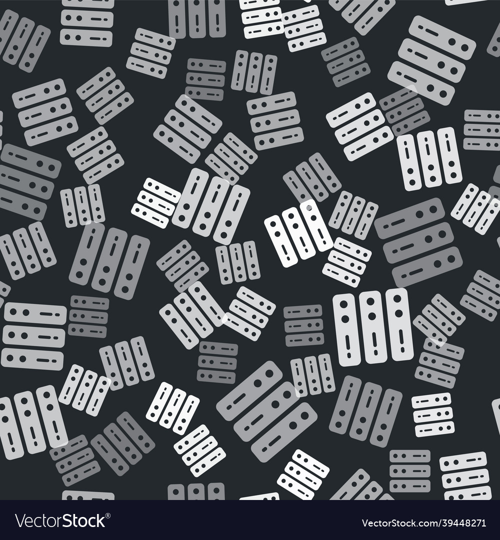 Grey server data web hosting icon isolated Vector Image