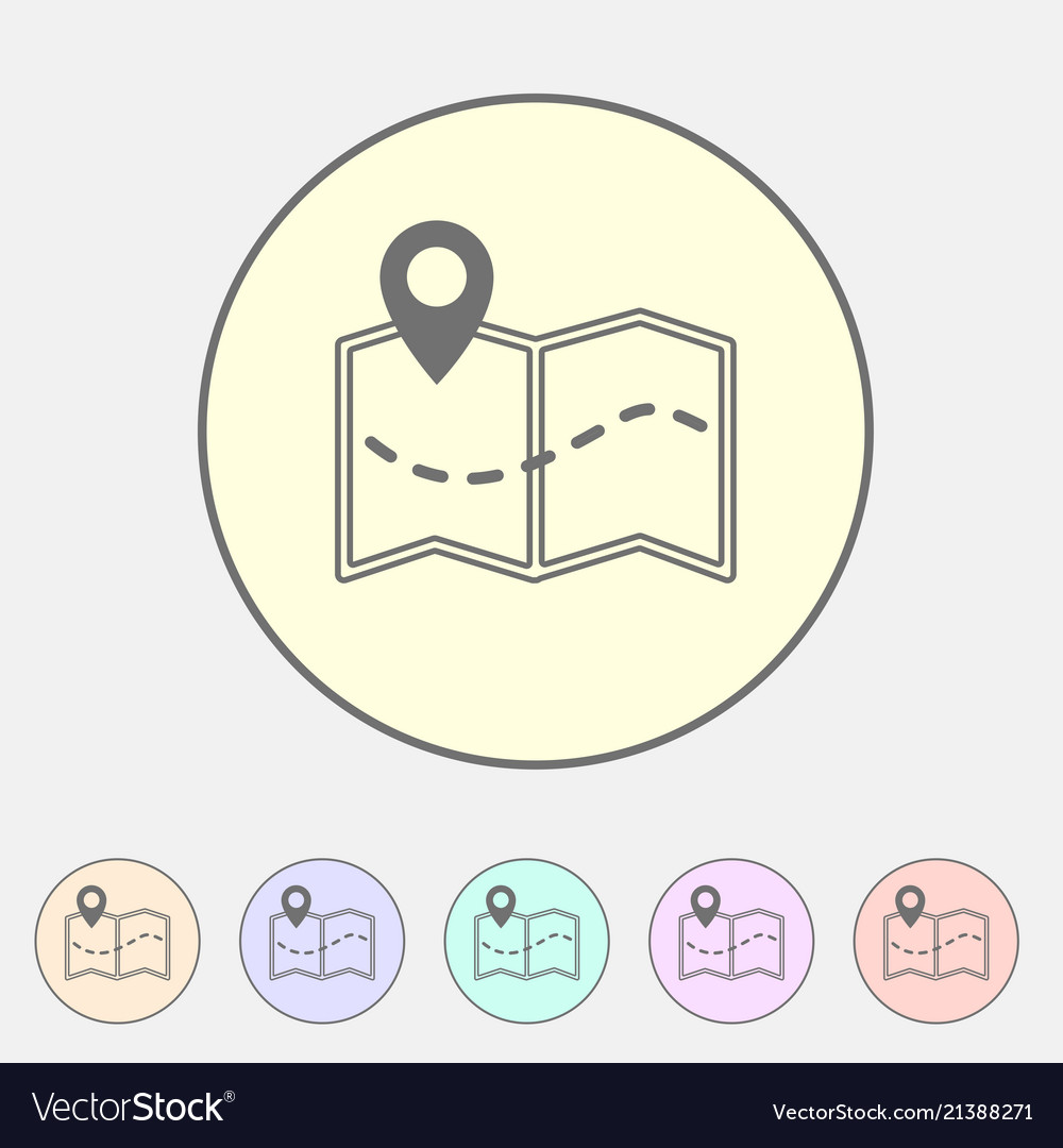 Map location pointer icon flat web sign symbol Vector Image