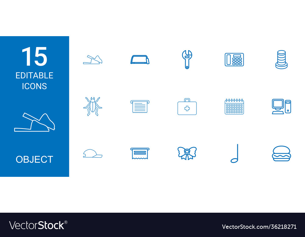 Object icons Royalty Free Vector Image - VectorStock