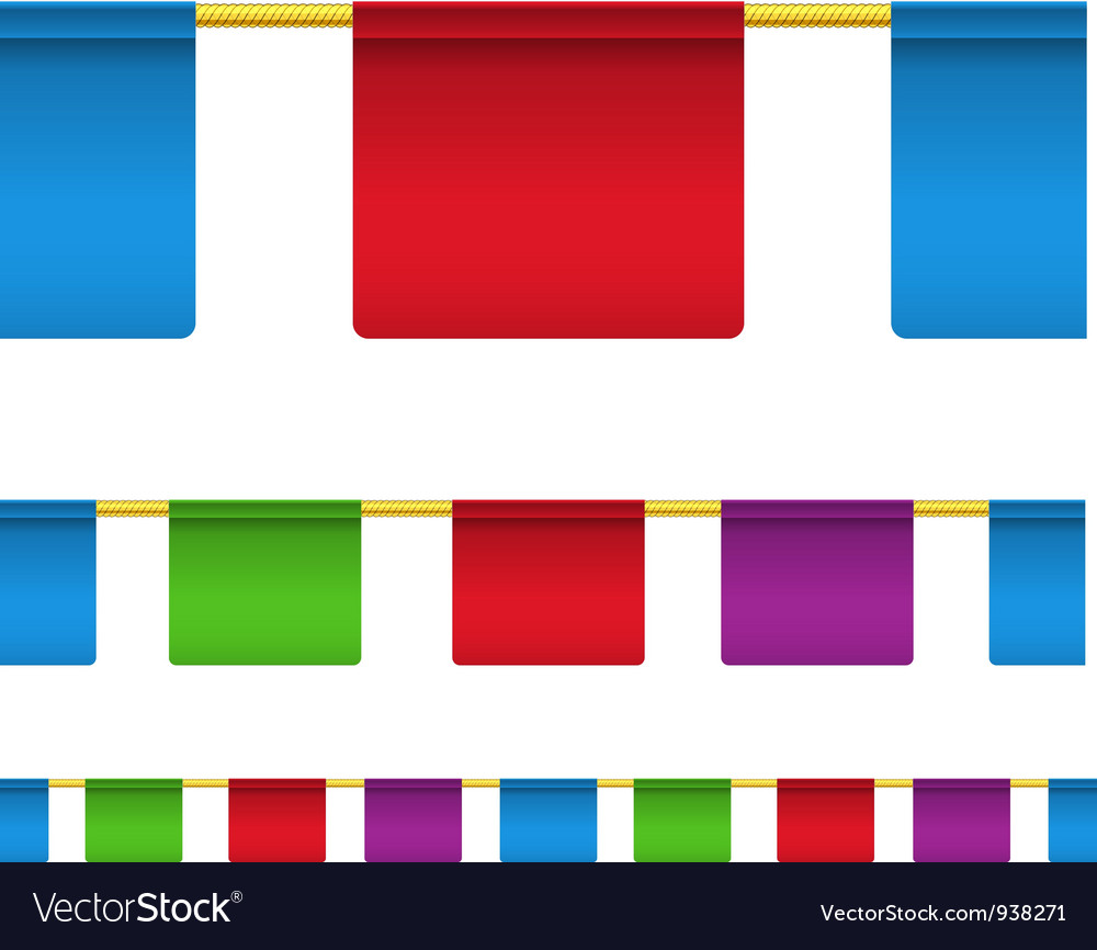 Rectangular flag banners Royalty Free Vector Image