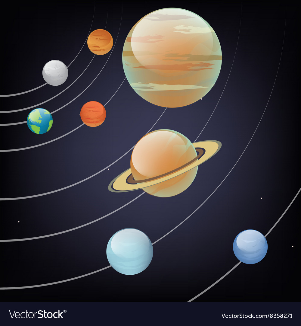 Solar system planets Royalty Free Vector Image