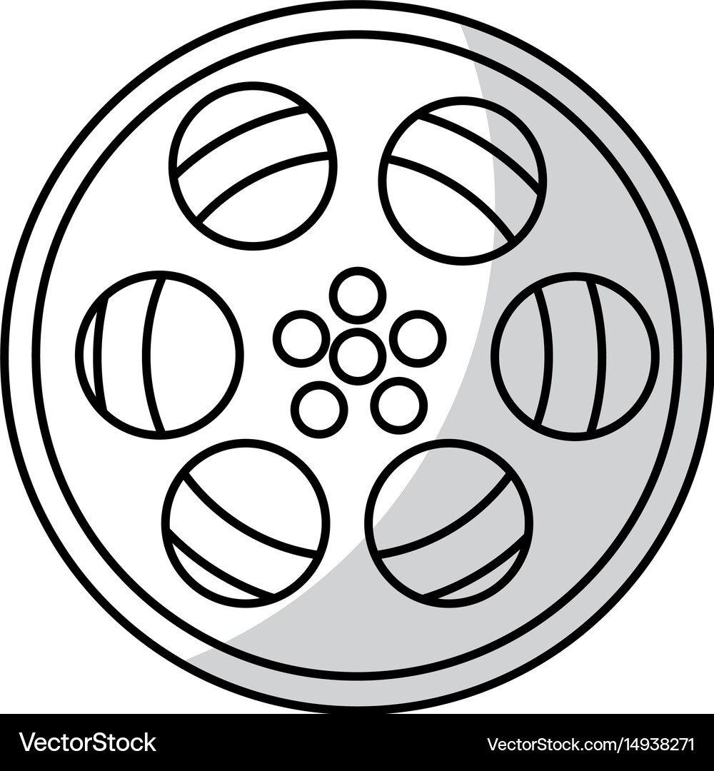 Tape reel film icon Royalty Free Vector Image - VectorStock