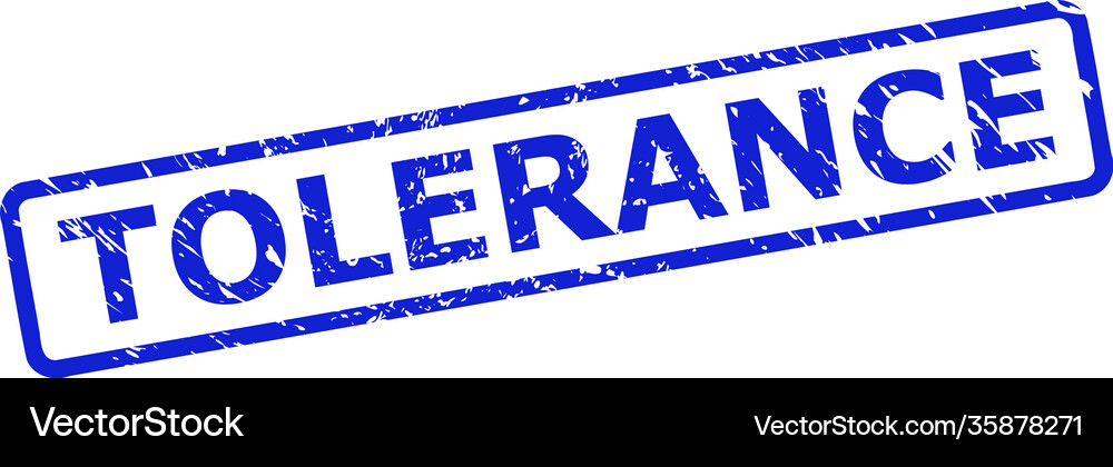 Tolerance stamp seal with distress style Vector Image