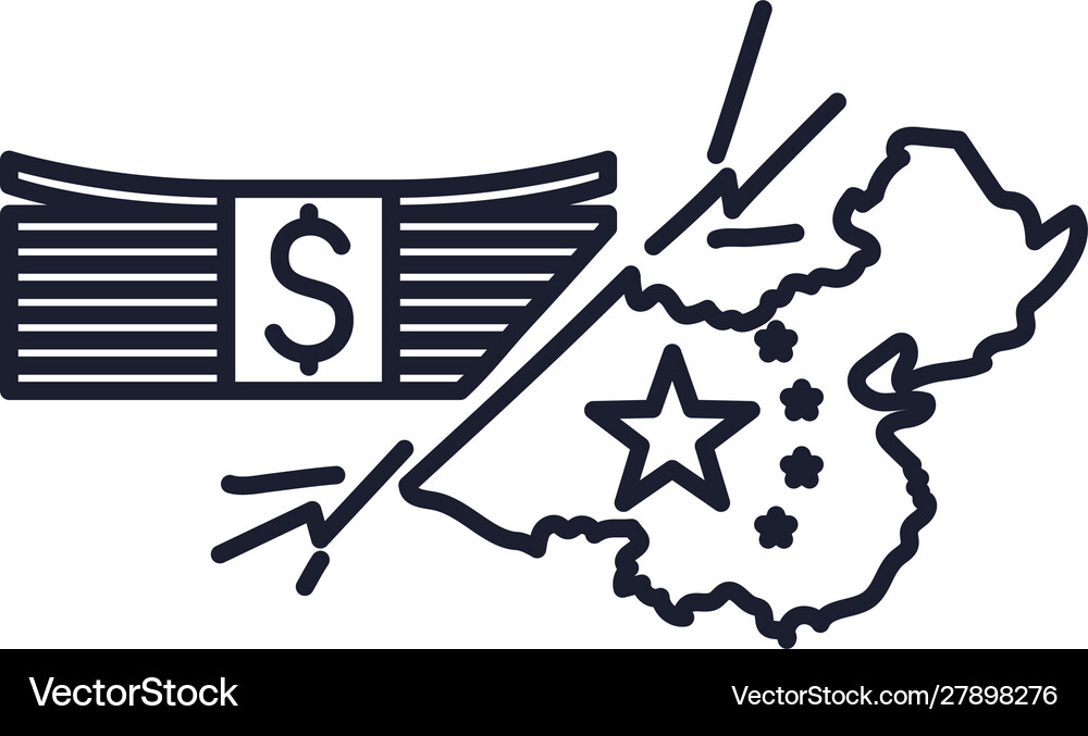 Commercial war between china and usa design Vector Image