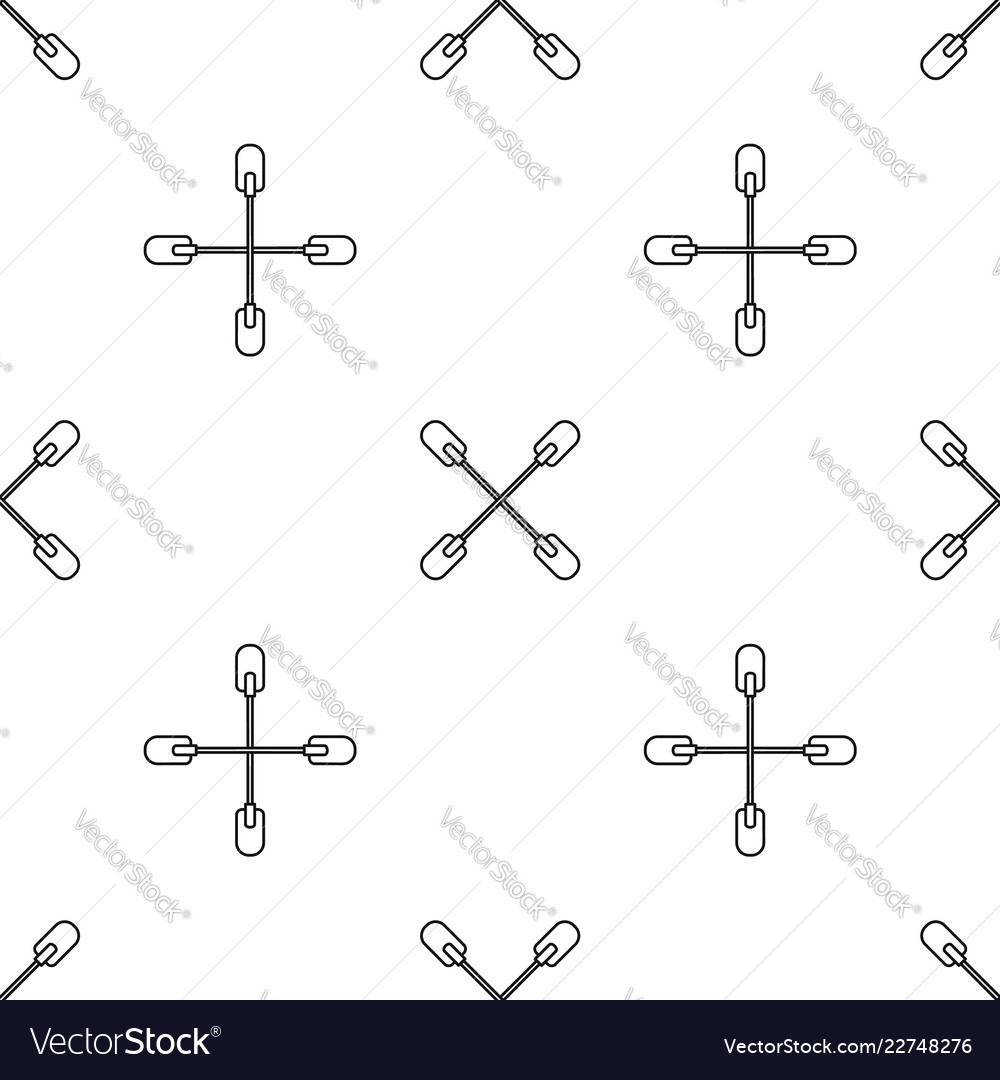 Cross paddle pattern seamless Royalty Free Vector Image