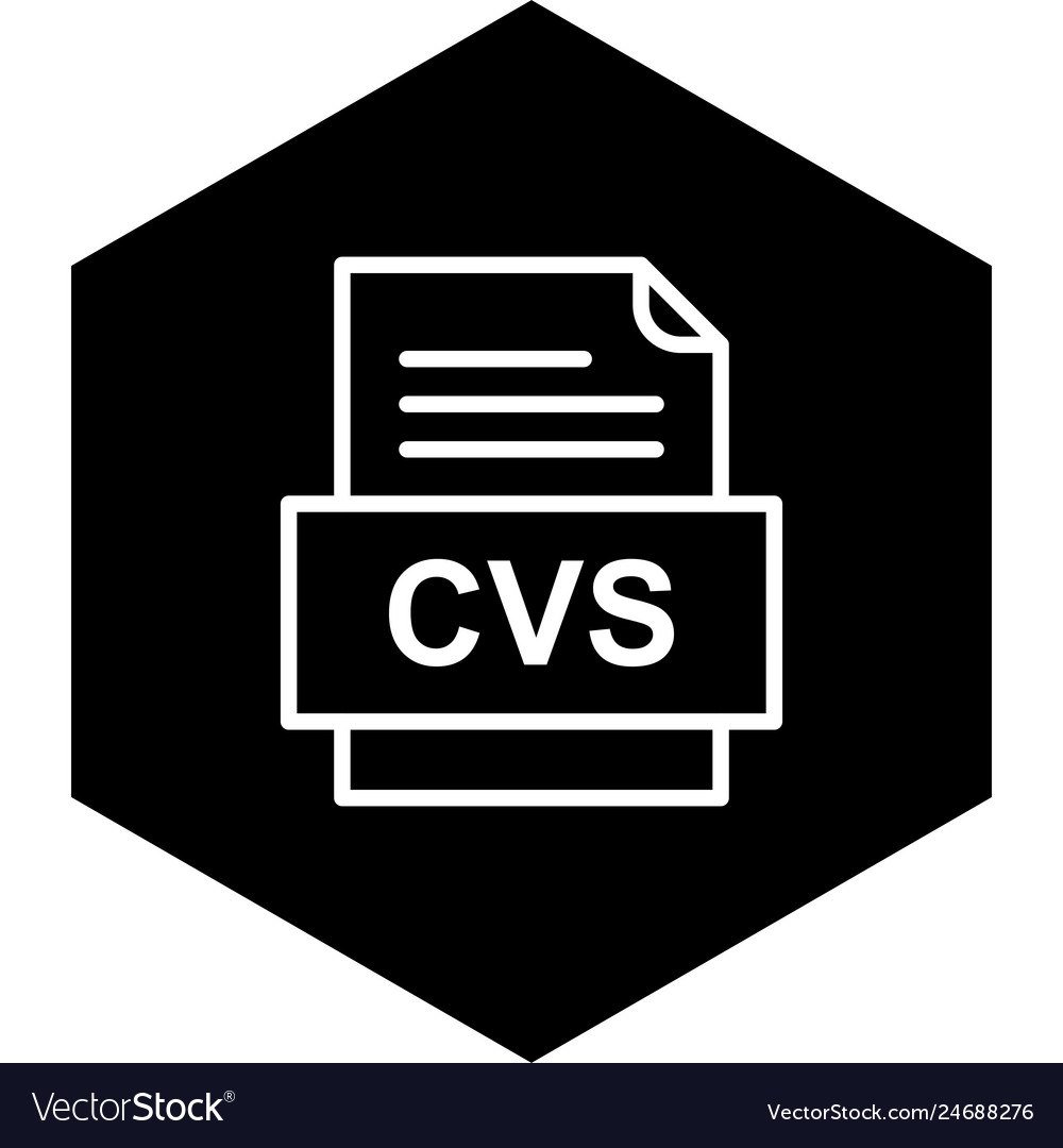 Cvs file document icon Royalty Free Vector Image