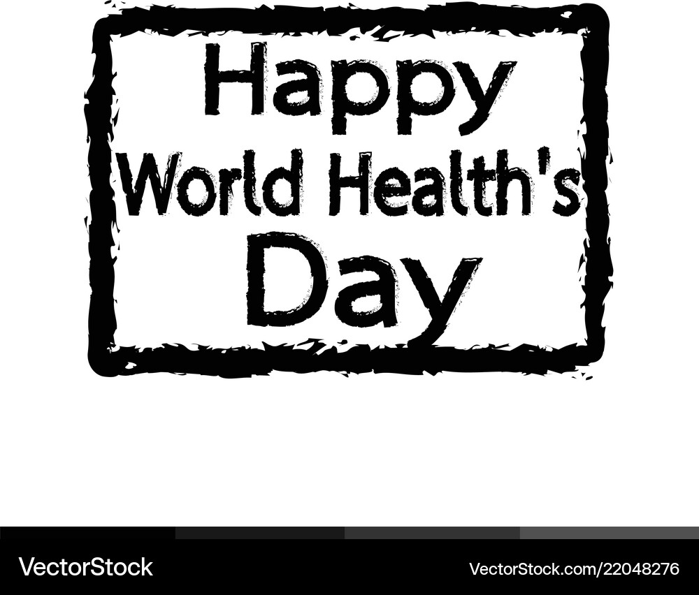 Happy world health day design Royalty Free Vector Image