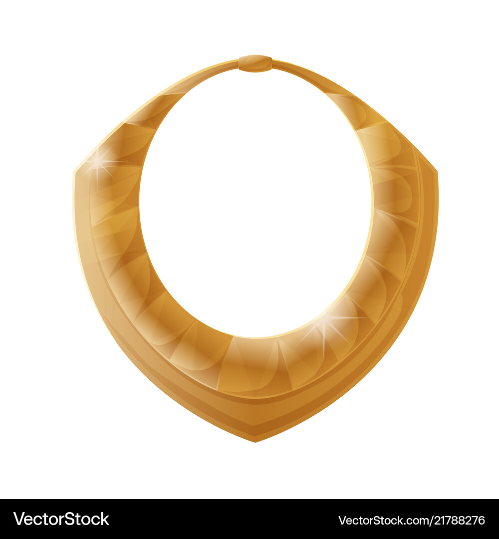 Luxury gold necklace isolated Royalty Free Vector Image