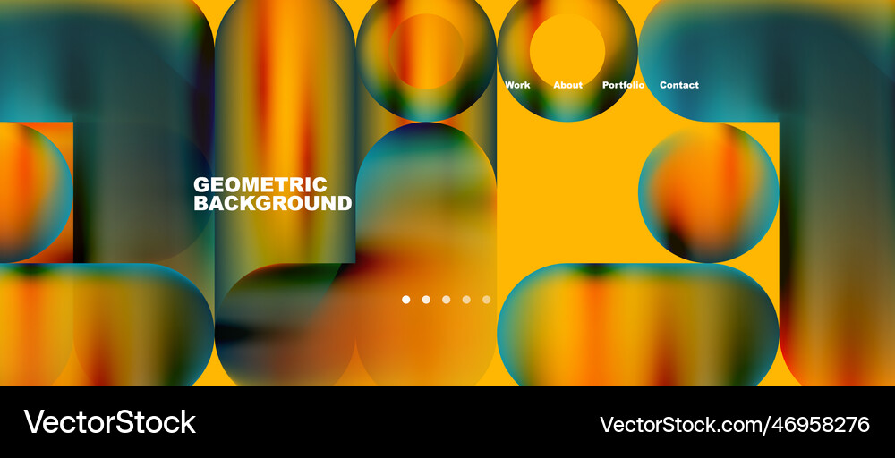 Round shapes and circles with liquid gradients Vector Image