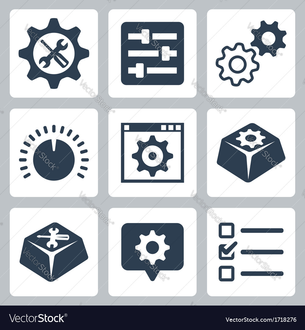 Settings Royalty Free Vector Image - VectorStock