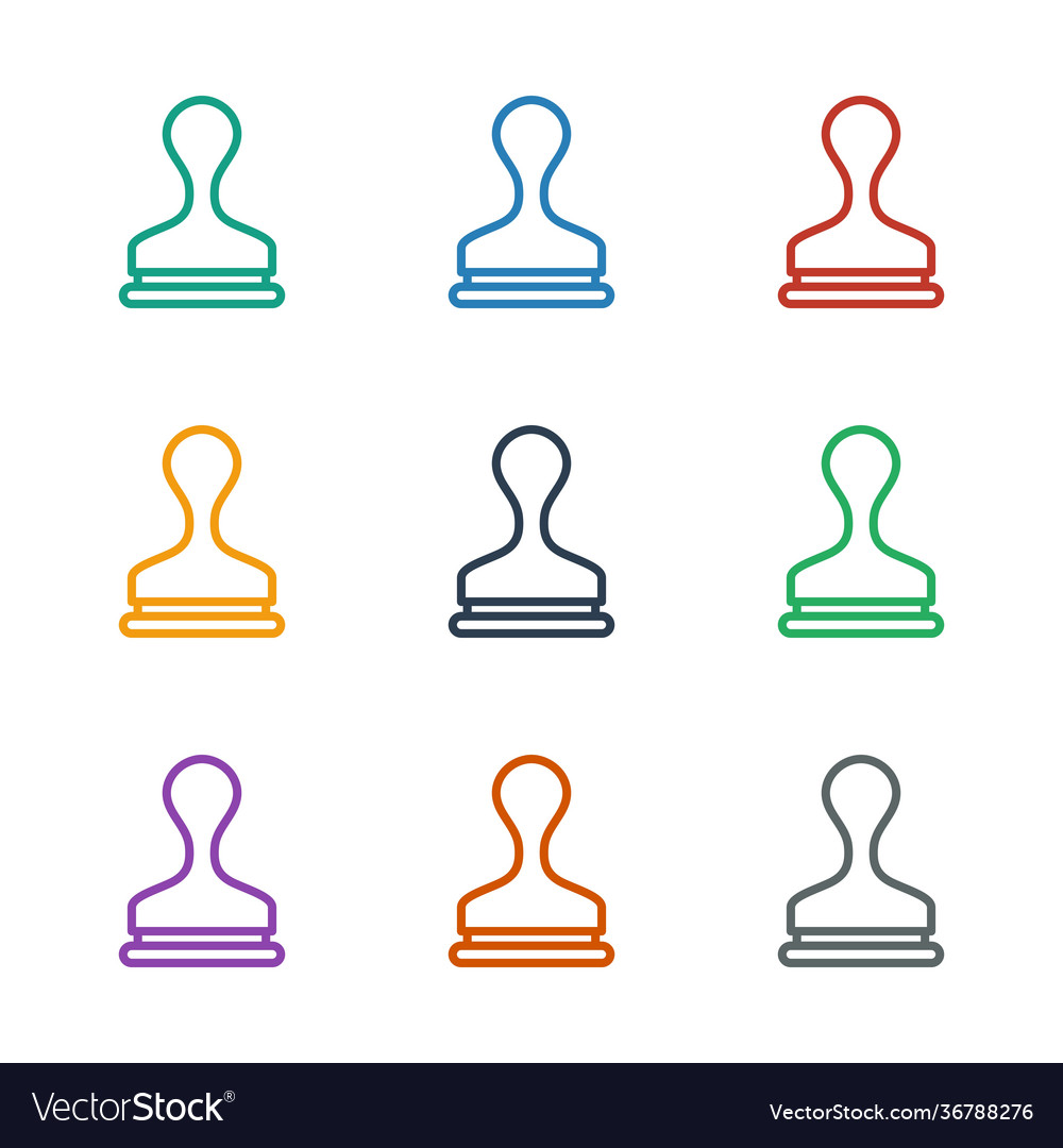 Stamp icon white background Royalty Free Vector Image