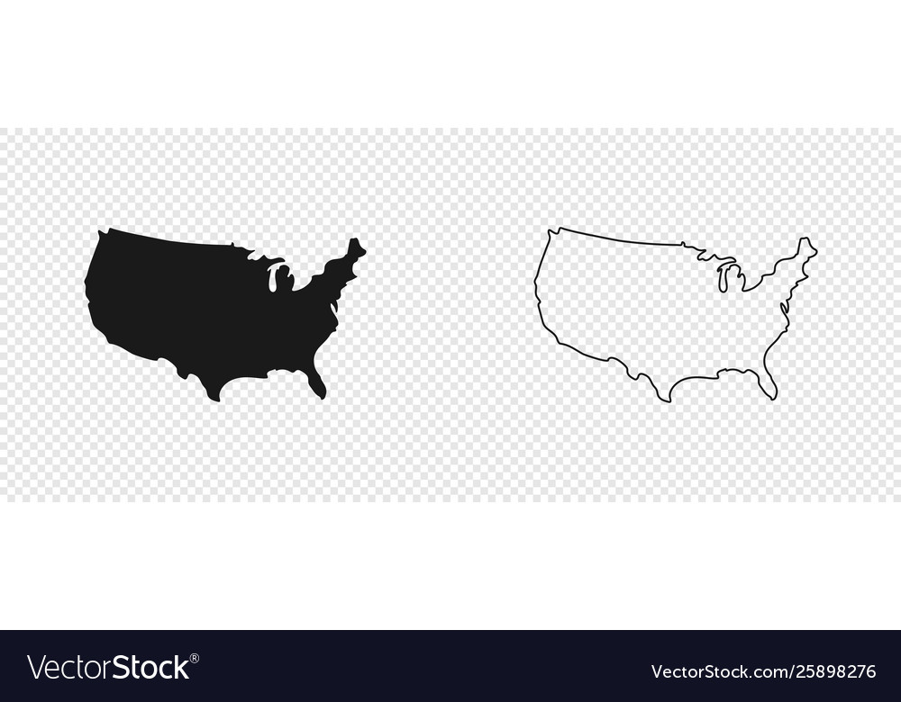 Usa map american united states america Royalty Free Vector