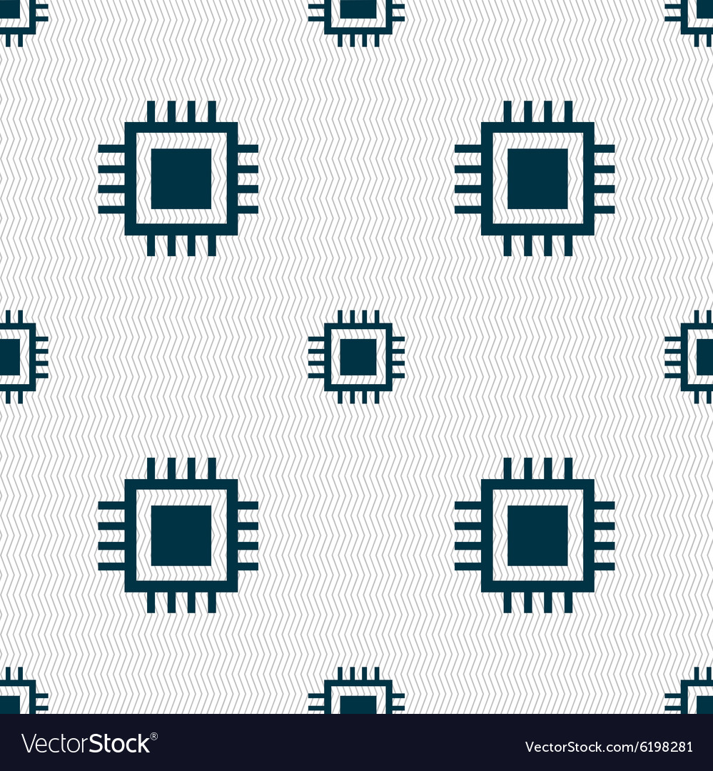 Central processing unit icon technology scheme Vector Image