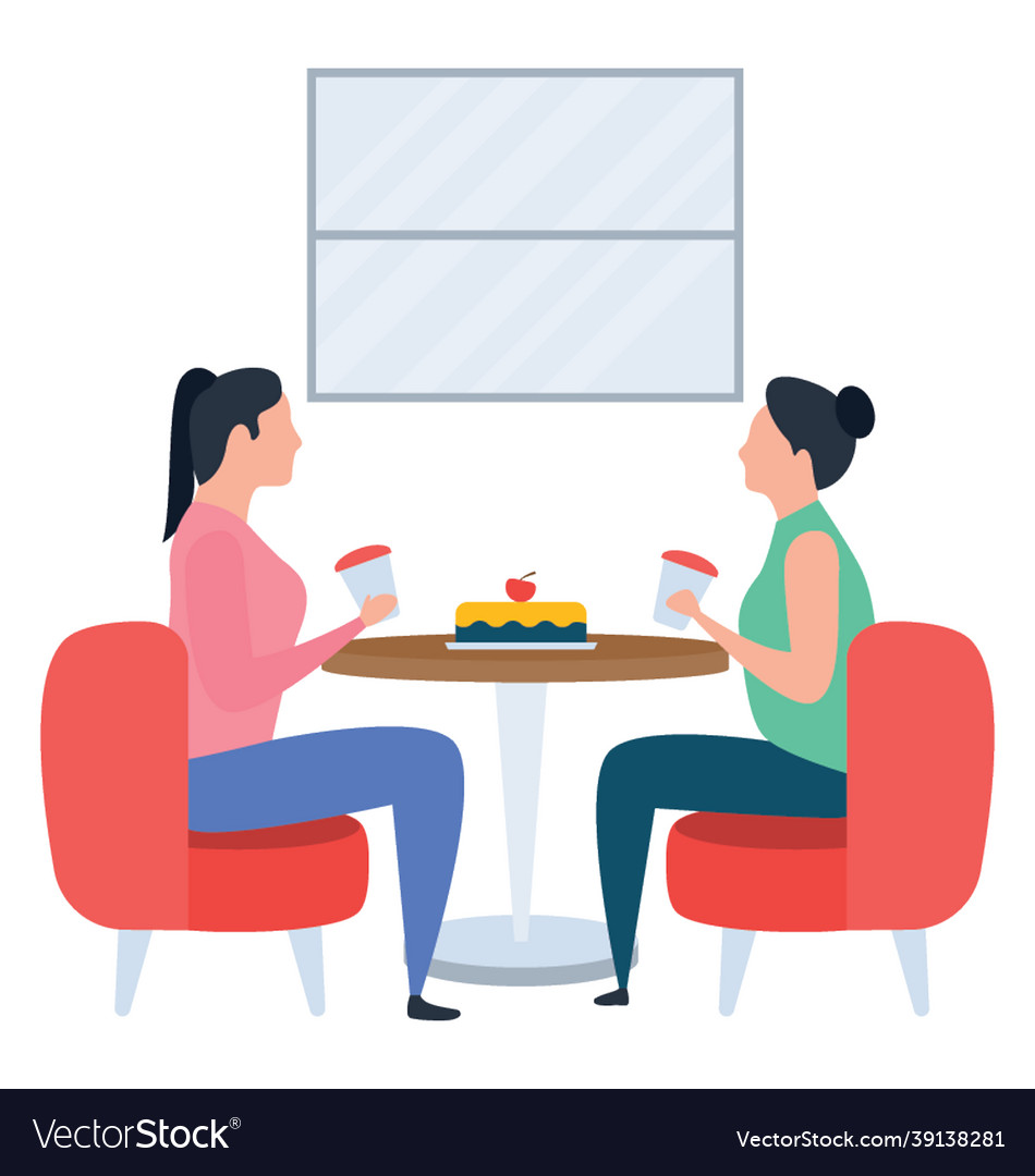 Drinking coffee Royalty Free Vector Image - VectorStock