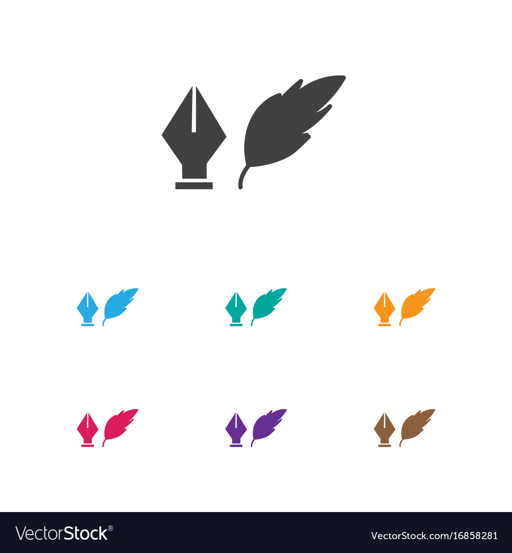 Education symbol on feather Royalty Free Vector Image